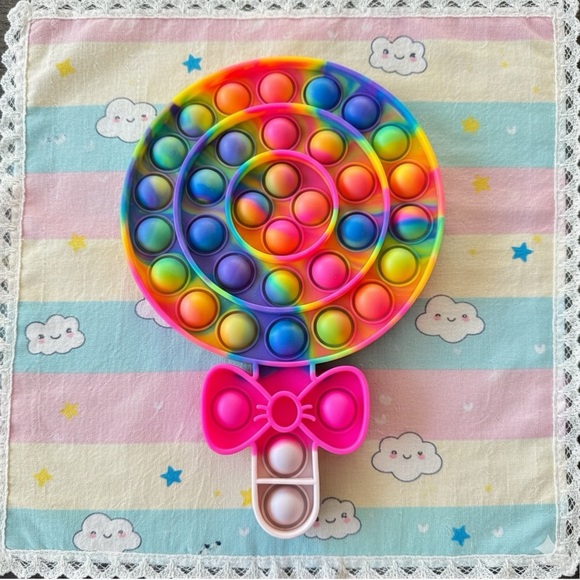 Toys | Colorful Lollipop Pop It Fidget Toy | Poshmark